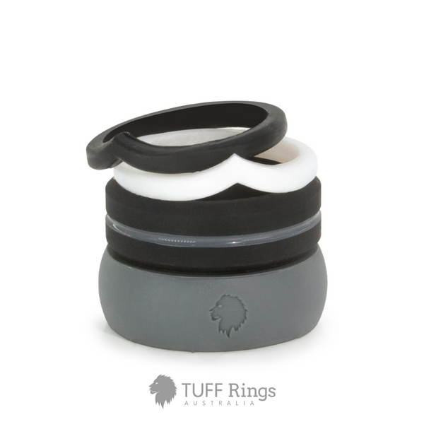 TUFF Rings His 'N Hers 'Honeymoon' Silicone Ring Set for Couples – TUFF ...