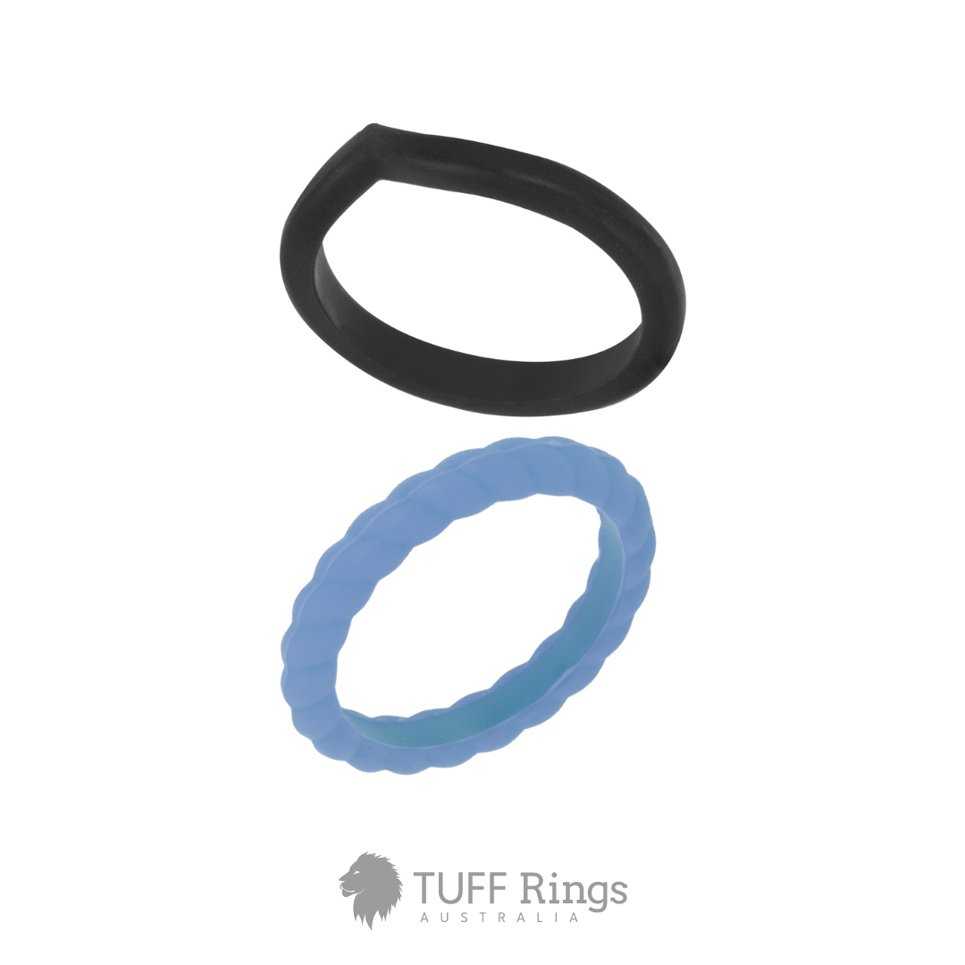 TUFF Rings 'Night Sky' Silicone Ring Set for Women – TUFF Rings Australia